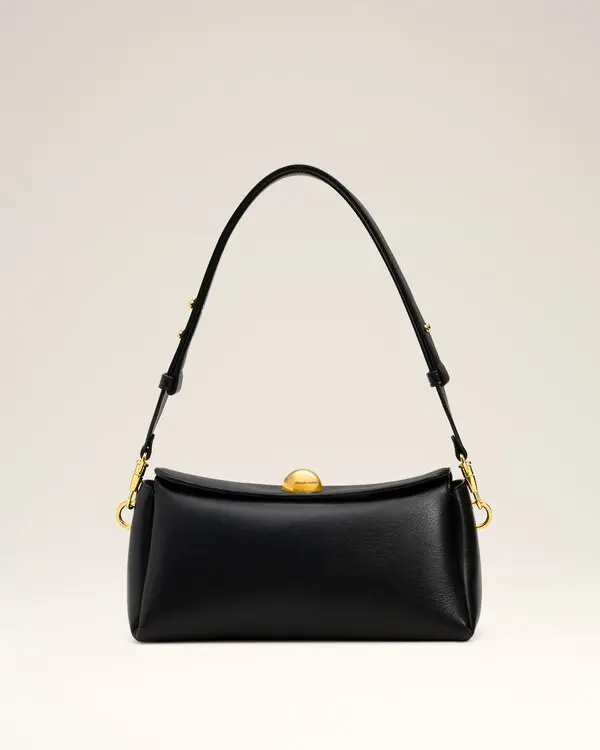 AMI Paris Cow Leather Carrousel Bag - Black