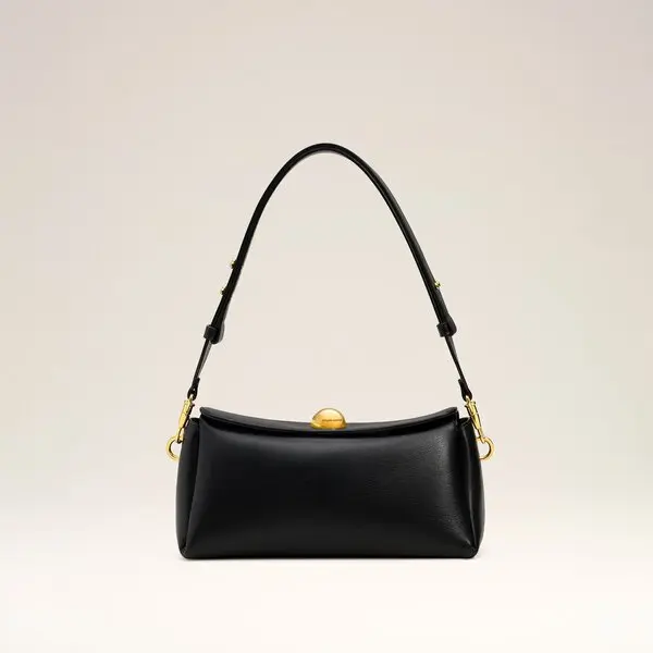 AMI Paris Cow Leather Carrousel Bag - Black