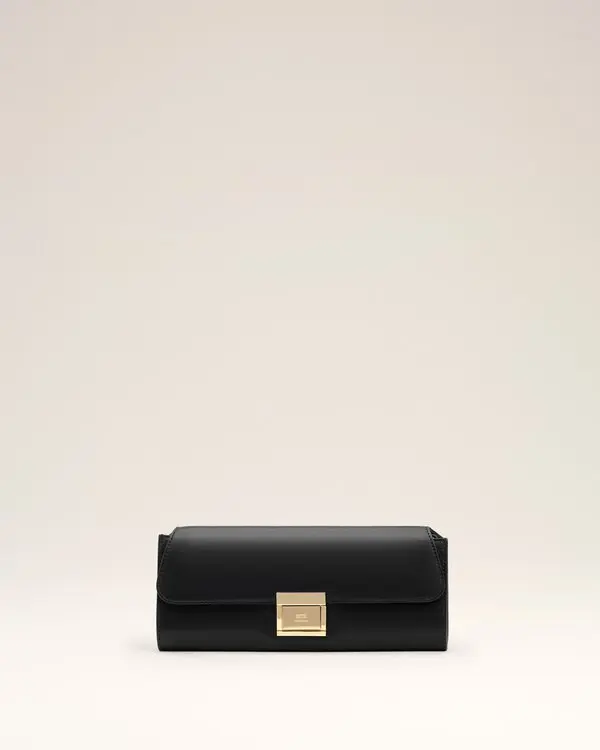 AMI Paris Mimi Pouch In Smooth Leather - Black