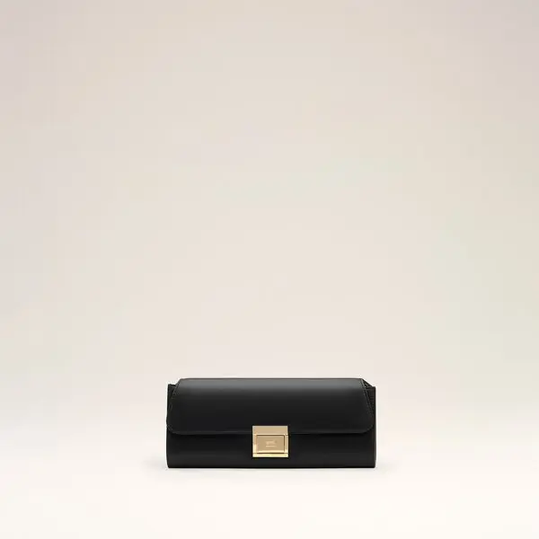 AMI Paris Mimi Pouch In Smooth Leather - Black