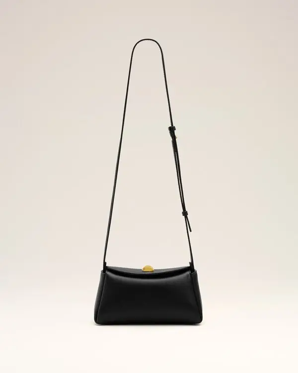AMI Paris Cow Leather Mini Carrousel Bag - Black