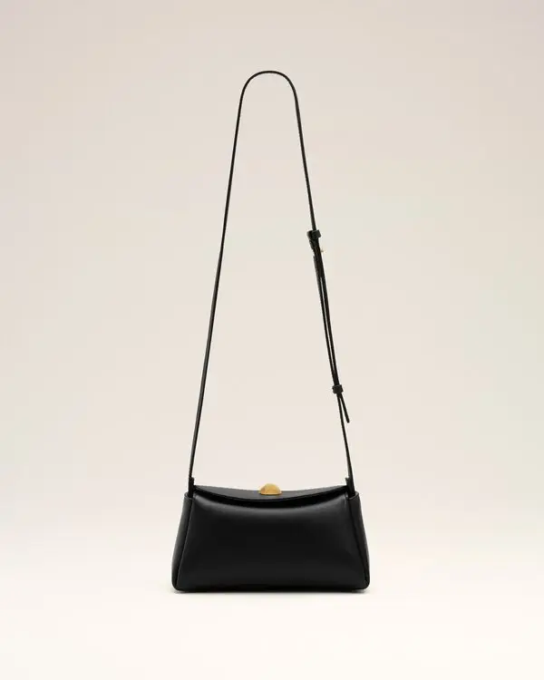 AMI Paris Cow Leather Mini Carrousel Bag - Black