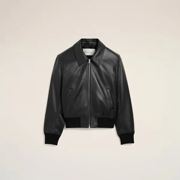 AMI Paris Lamb Leather Zipped Jacket