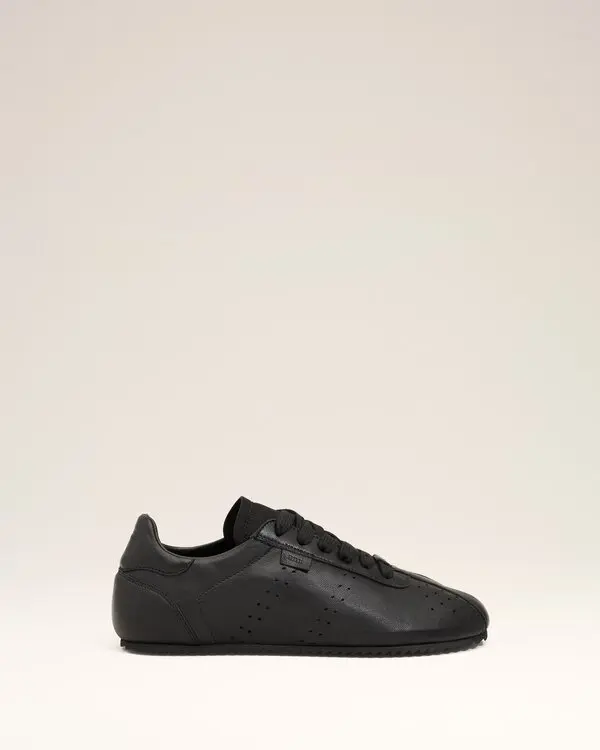 AMI Paris Cow Leather Soft Sneakers - Black
