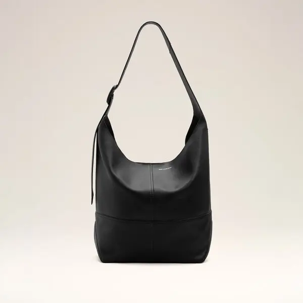 AMI Paris Soft Leather Etienne Crossbody Bag - Black