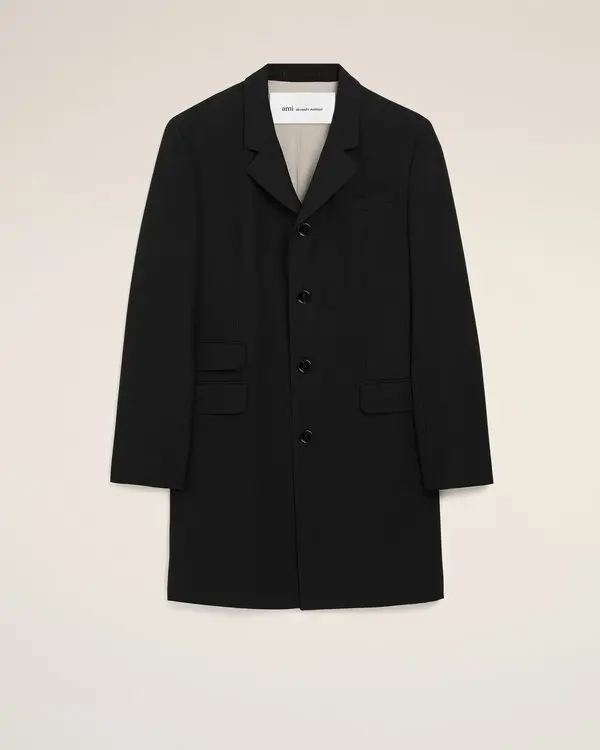 AMI Paris Wool Straight Single-breasted Jacket