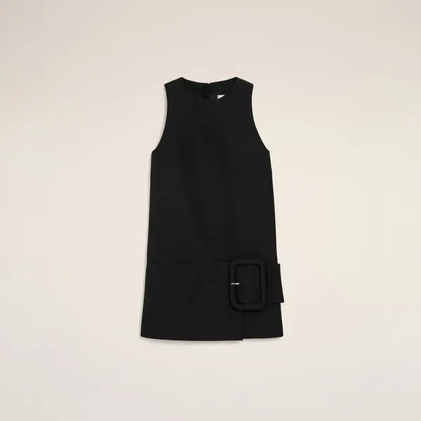 AMI Paris Wool Mini Dress With Buckle Detail