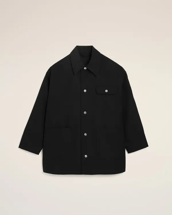 AMI Paris Wool Worker Jacket - Black