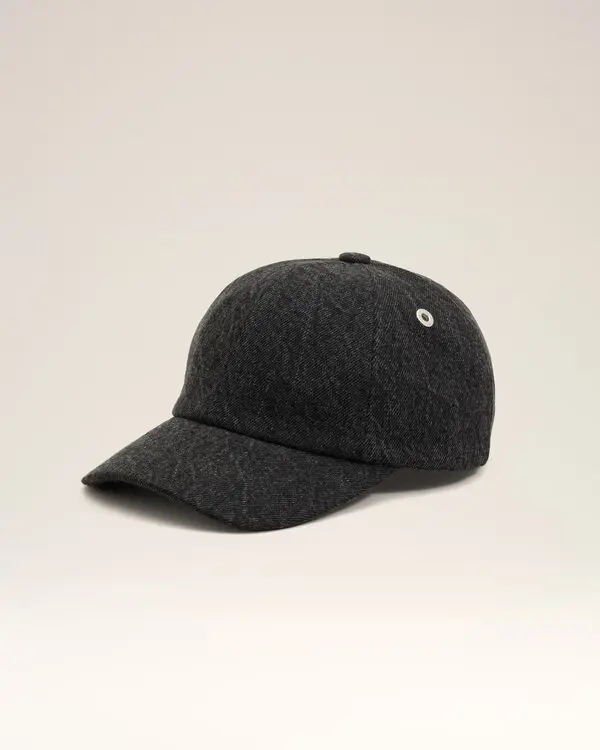 AMI Paris Denim Patchwork Baseball Cap - Black