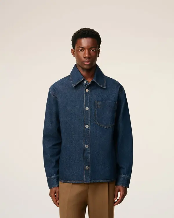 AMI Paris Denim Overshirt - Indigo