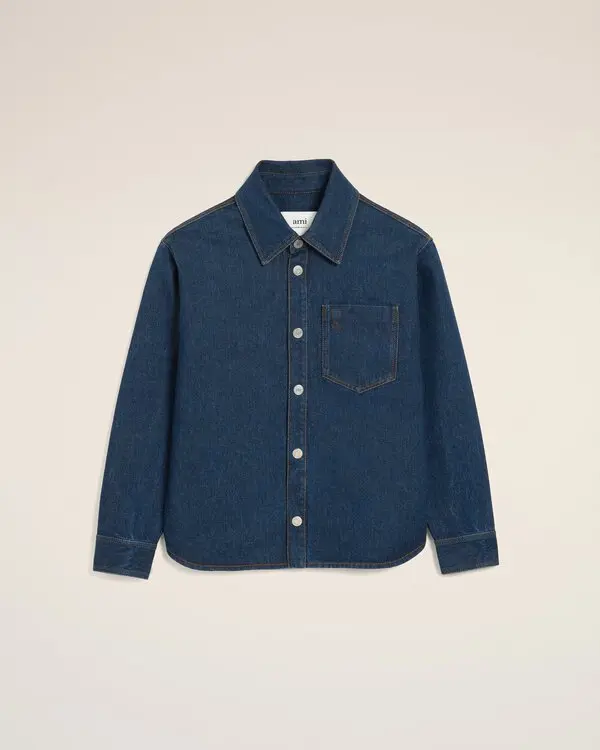 AMI Paris Denim Overshirt - Indigo