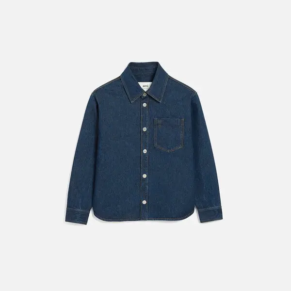 AMI Paris Denim Overshirt - Indigo