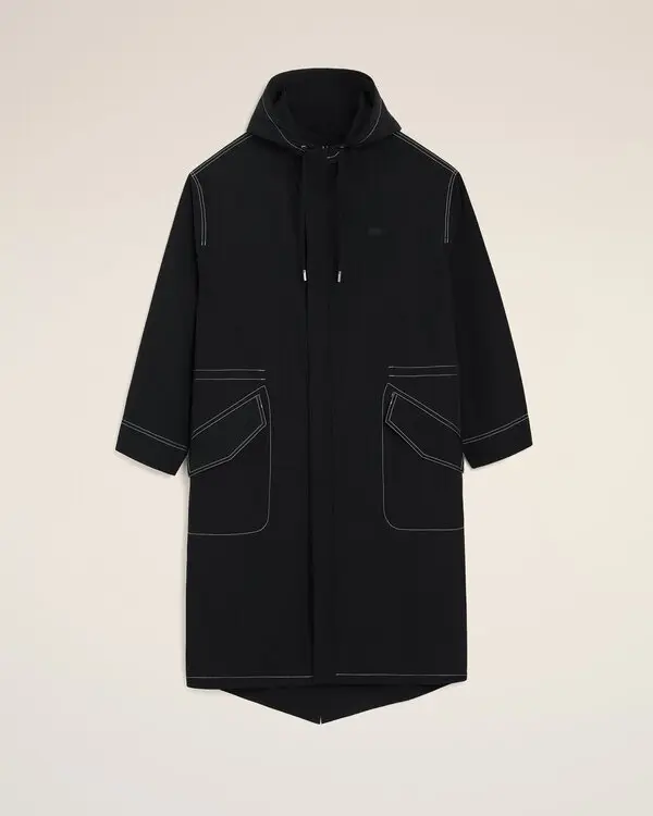 AMI Paris Nylon Long Parka - Black