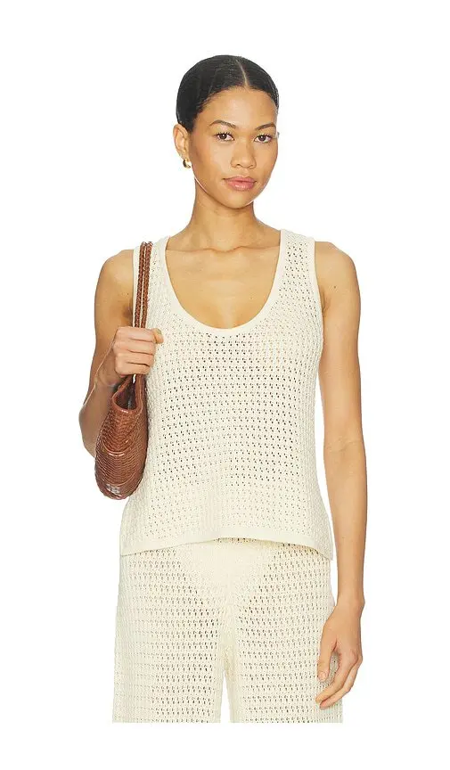 Tularosa Open Stitch Tank - Ivory