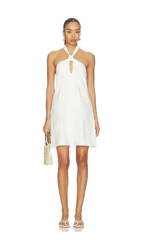 Minkpink Gaia Embroidered Mini Dress - White