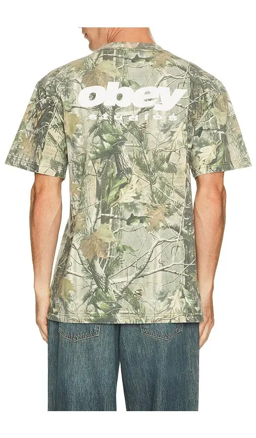 Obey Get Up Tee In Green