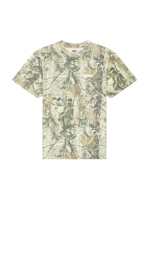 Obey Get Up Tee In Green