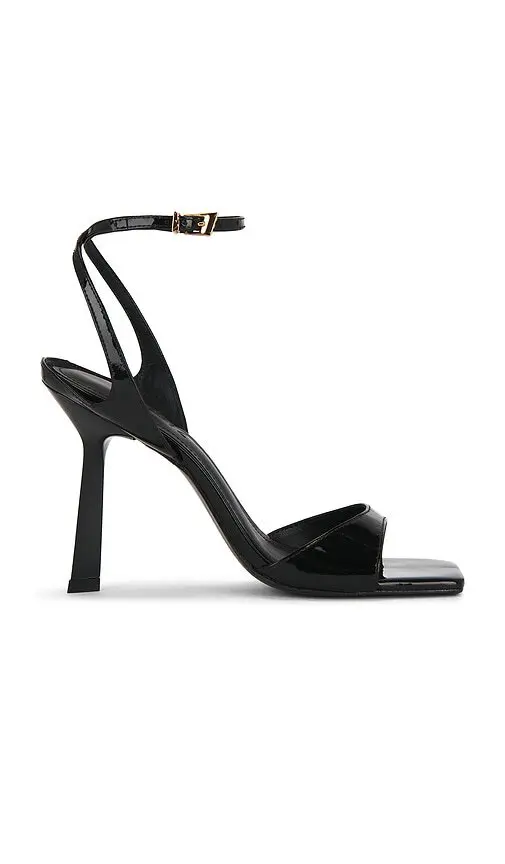 Schutz Ciara Patent Leather Stiletto Sandals - Black