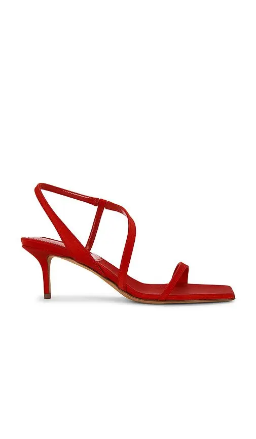 EMME PARSONS Delicat Stiletto Heel Sandals - Red Satin