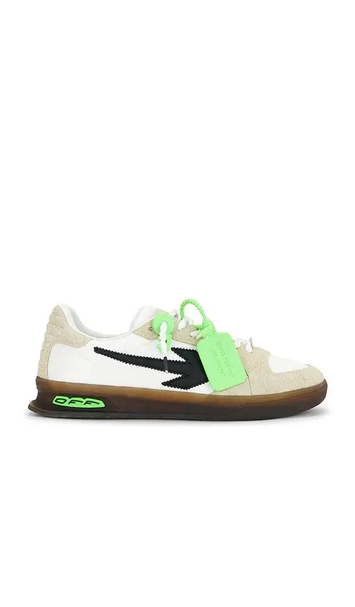 Off-White Slim Sneaker - White & Sand Beige