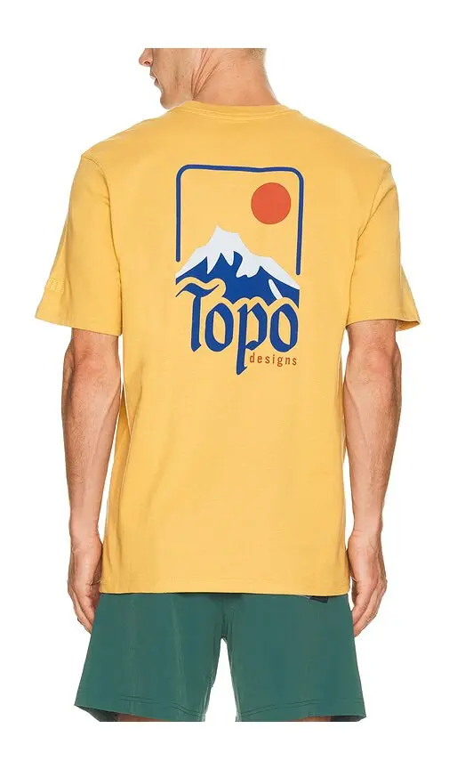 TOPO DESIGNS Peak Tee In Orange