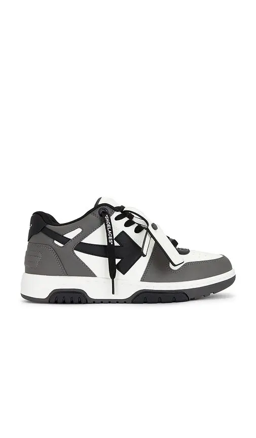 Off-White Out Of Office Calf Leather Sneaker - Dark Grey