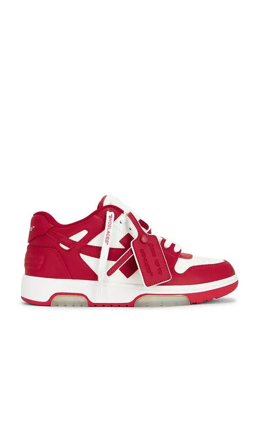 Off-White Out Of Office Calf Leather Sneaker - White & Haute Red