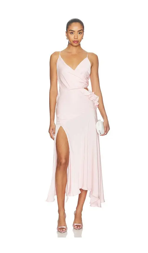 Bardot X Sorrel Mock Wrap Maxi Dress - Baby Pink