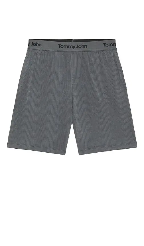 Tommy John Second Skin Luxe Rib Sleep Short In Grey