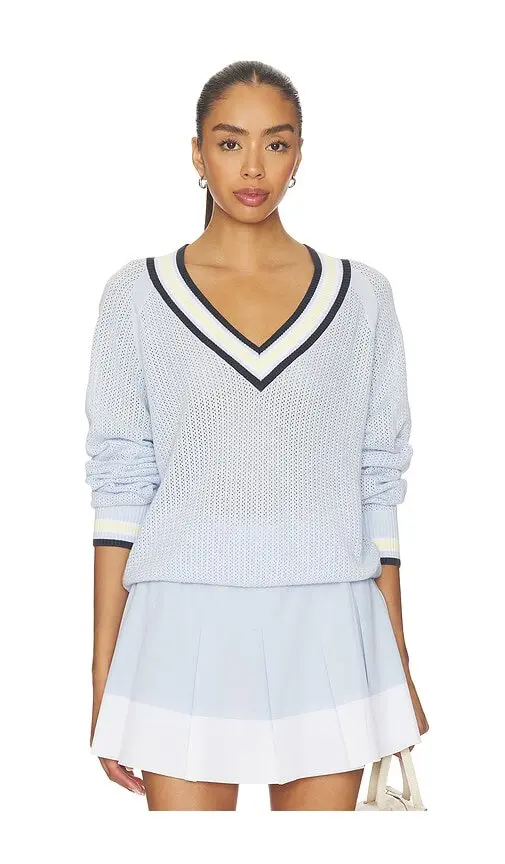Varley Maurice V-neck Sweater - Xenon Blue
