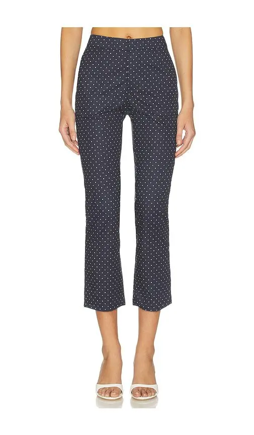 WeWoreWhat Button Front Pants Navy Polka Dot - Navy & White