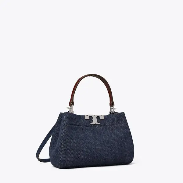 Tory Burch Mini Eleanor Denim Satchel - Midnight