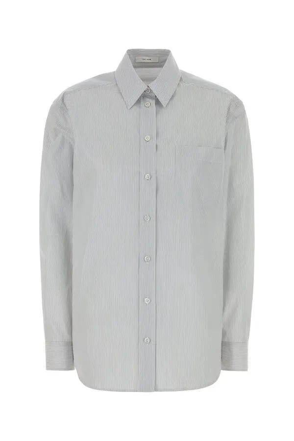 THE ROW Embroidered Poplin Shirt - White