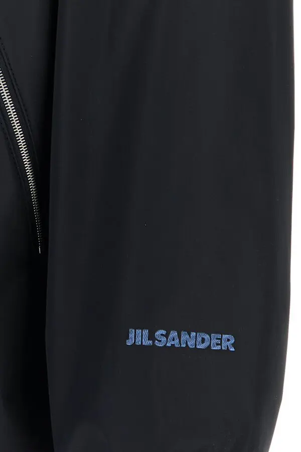 JIL SANDER High Neck Zip-up Jacket - Blue