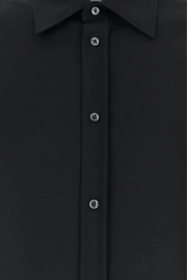 JIL SANDER Wool Blend Shirt - Black