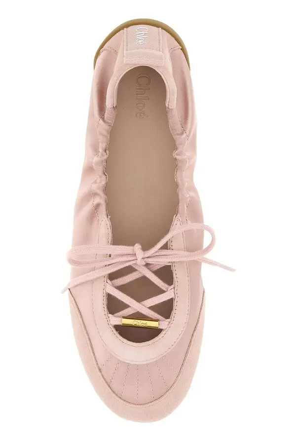 Chloé Ballerinas In Satin And Suede
