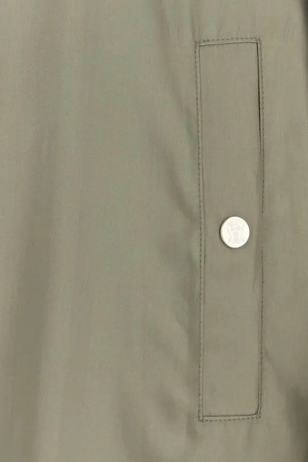 Brunello Cucinelli Silk Blend Collared Jacket