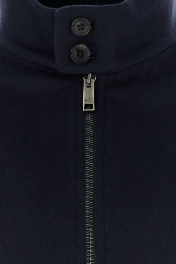 Zegna Dark Cashmere Zip-up Jacket