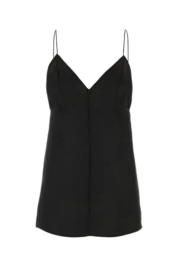 Khaite Silk Talsie Top - Black