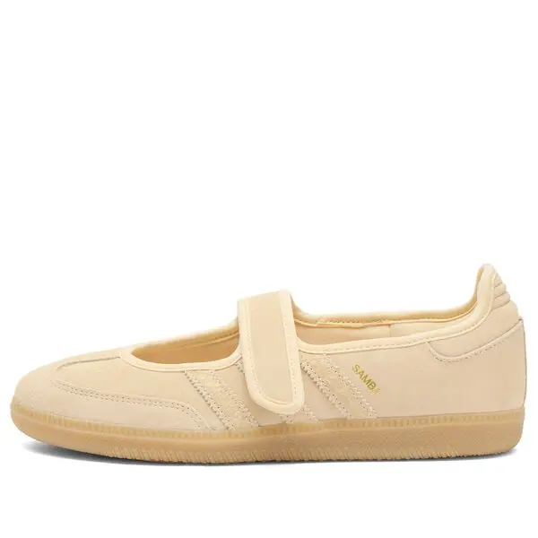 Adidas Samba Jane Mary Jane Sneakers - Sand Strata/sand Strata/gold Met.