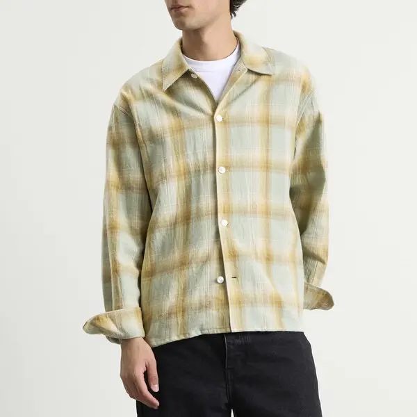 SECOND / LAYER Logan Ombre Check Shirt