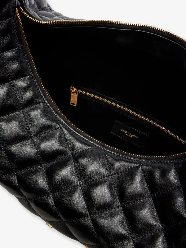 Saint Laurent Icare Quilted Leather Handbag - Black