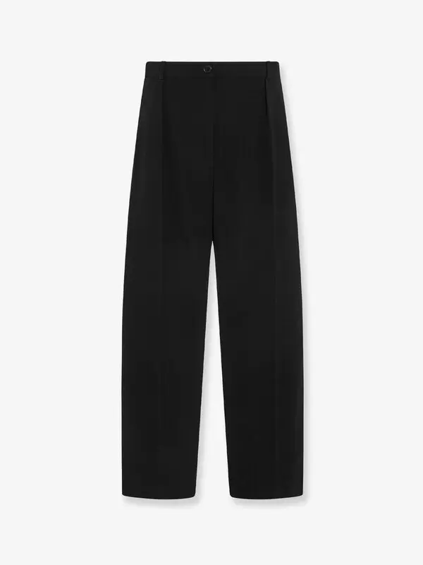 THE ROW Darios Wool Trousers - Black