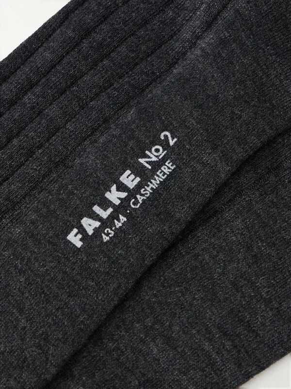 Falke Set Of Two Ribbed Cashmere-blend Socks