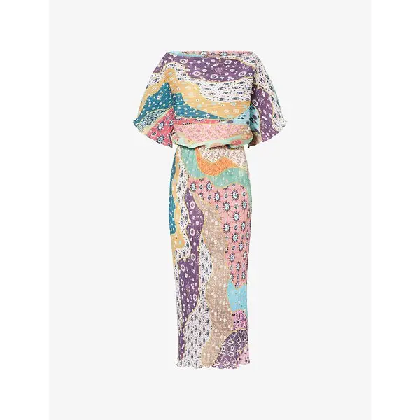 NEVER FULLY DRESSED Morocco Tilly Pleated Midi Dress