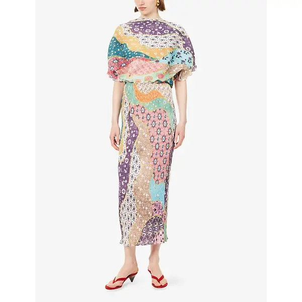 NEVER FULLY DRESSED Morocco Tilly Pleated Midi Dress
