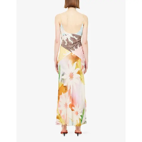 NEVER FULLY DRESSED Printed Valeria Woven Maxi Dress