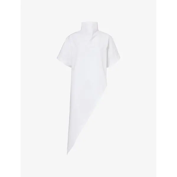 Alaïa Asymmetric Hem Cotton T-shirt