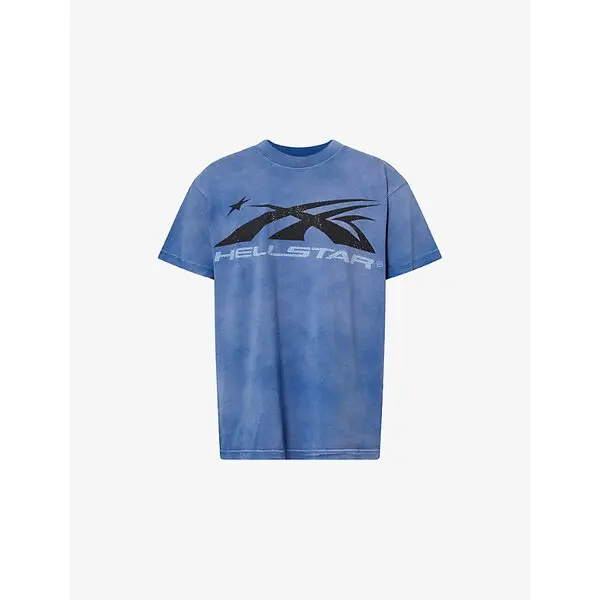HELLSTAR Classic Logo Cotton T-shirt - Blue