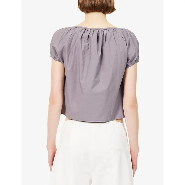 DEIJI STUDIOS Scoop Neck Cotton Top
